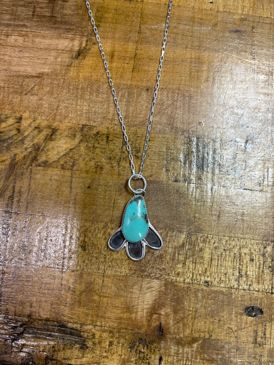 Turkey Track Necklace 1 – Wandering Vaquera Turquoise