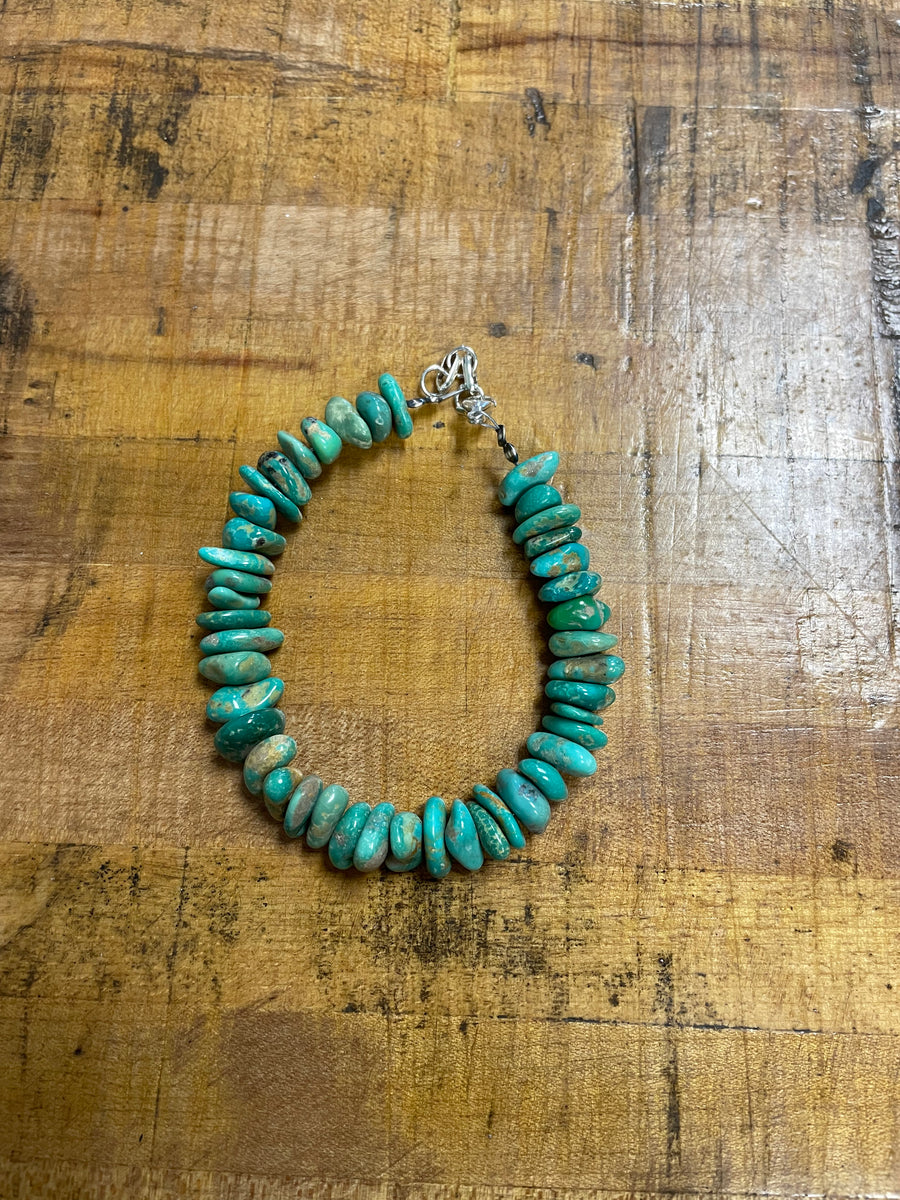 Large Turquoise chip bracelet – Wandering Vaquera Turquoise