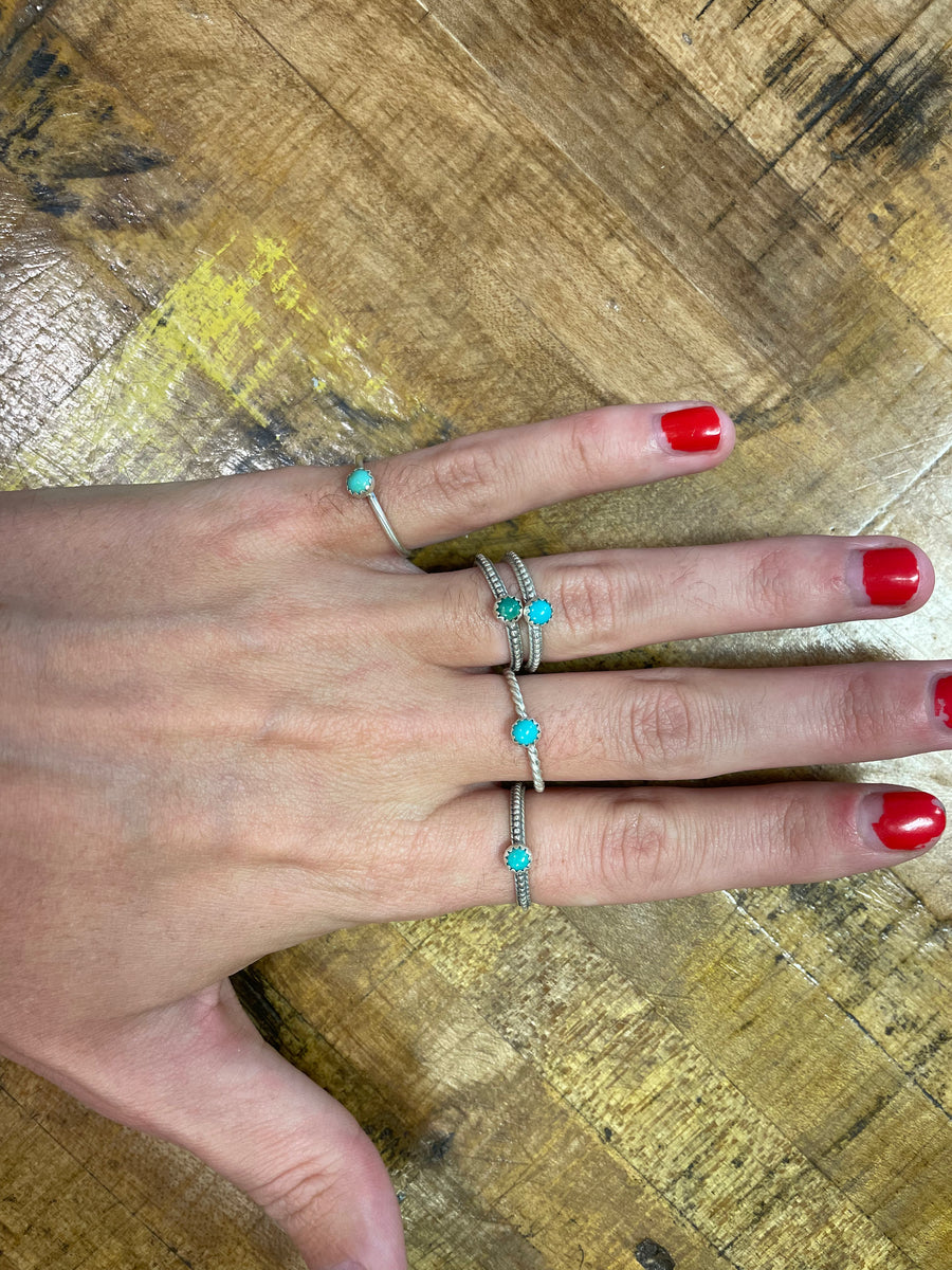 Turquoise Stacker Ring – Wandering Vaquera Turquoise